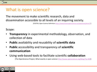 Open Science: Application and Benefits | PPT