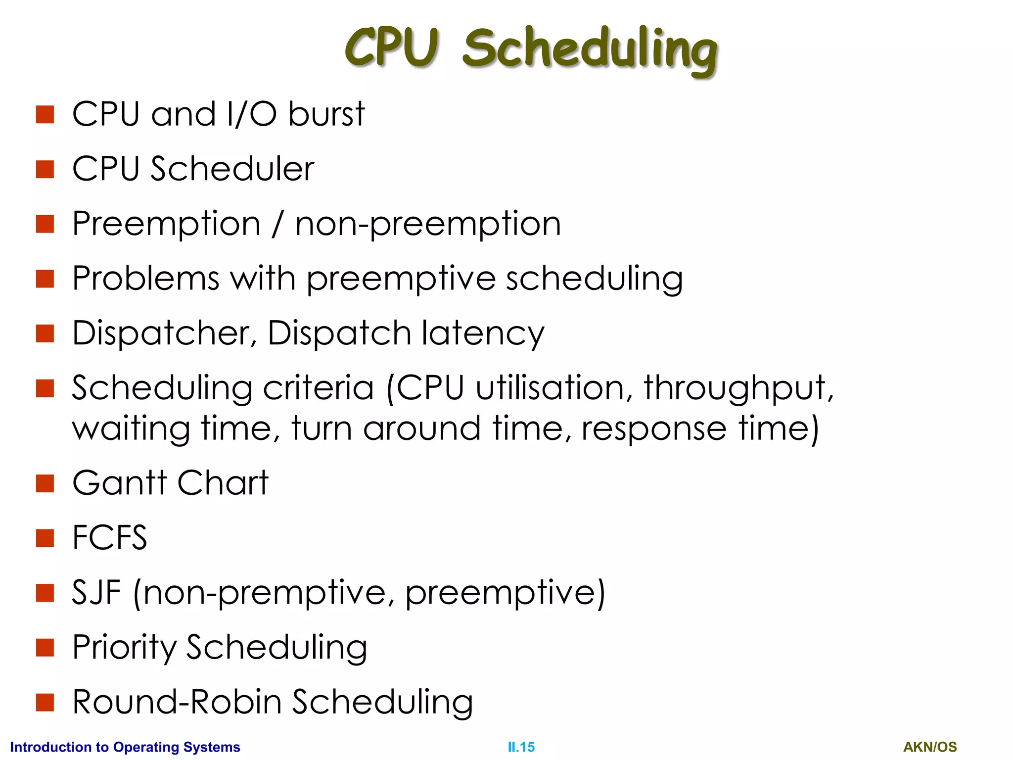 Operating Systems Part Ii Process Scheduling Synchronisation And Deadlock Pdf Operating