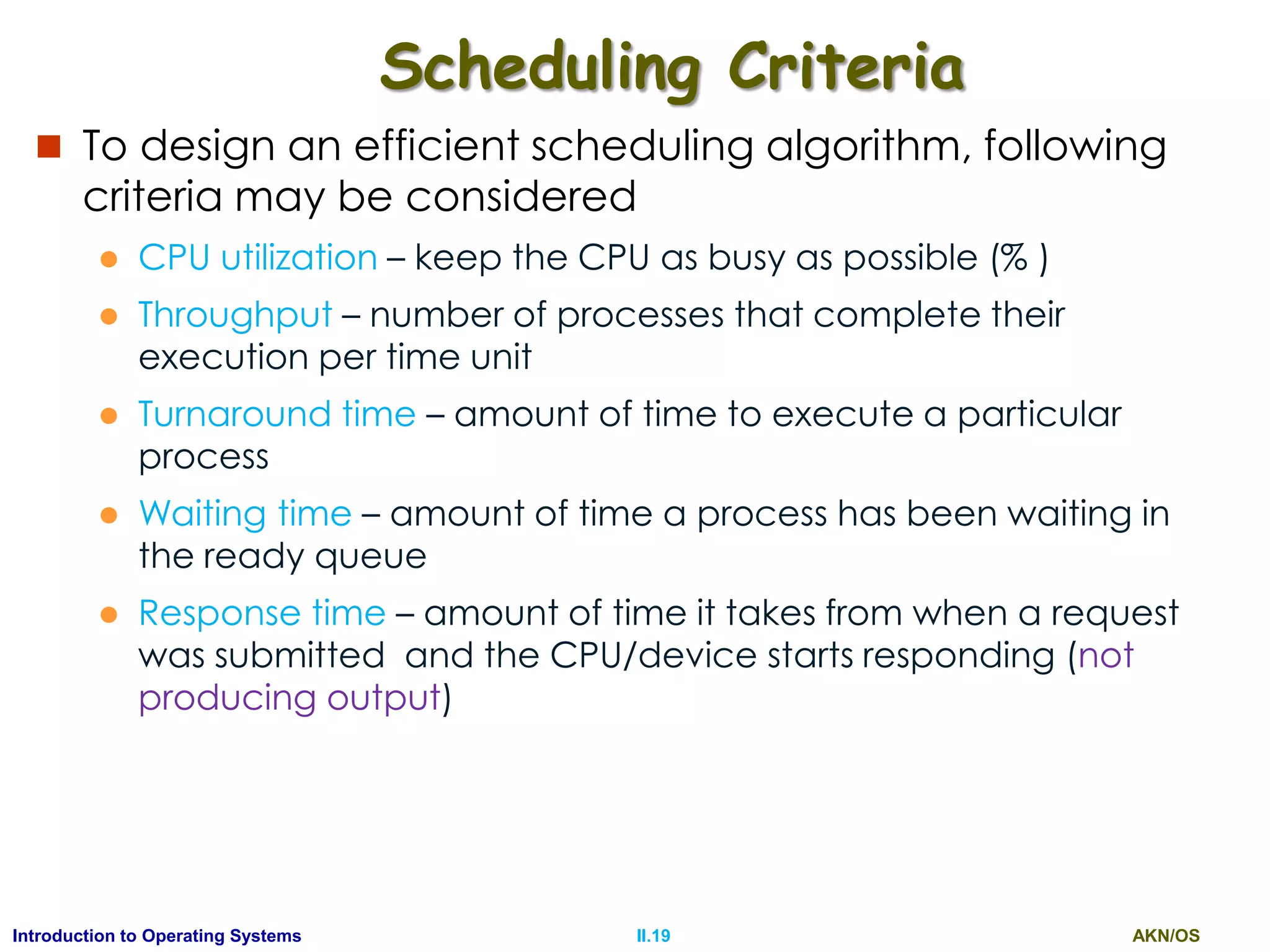 Operating Systems Part Ii Process Scheduling Synchronisation And Deadlock Pdf Operating