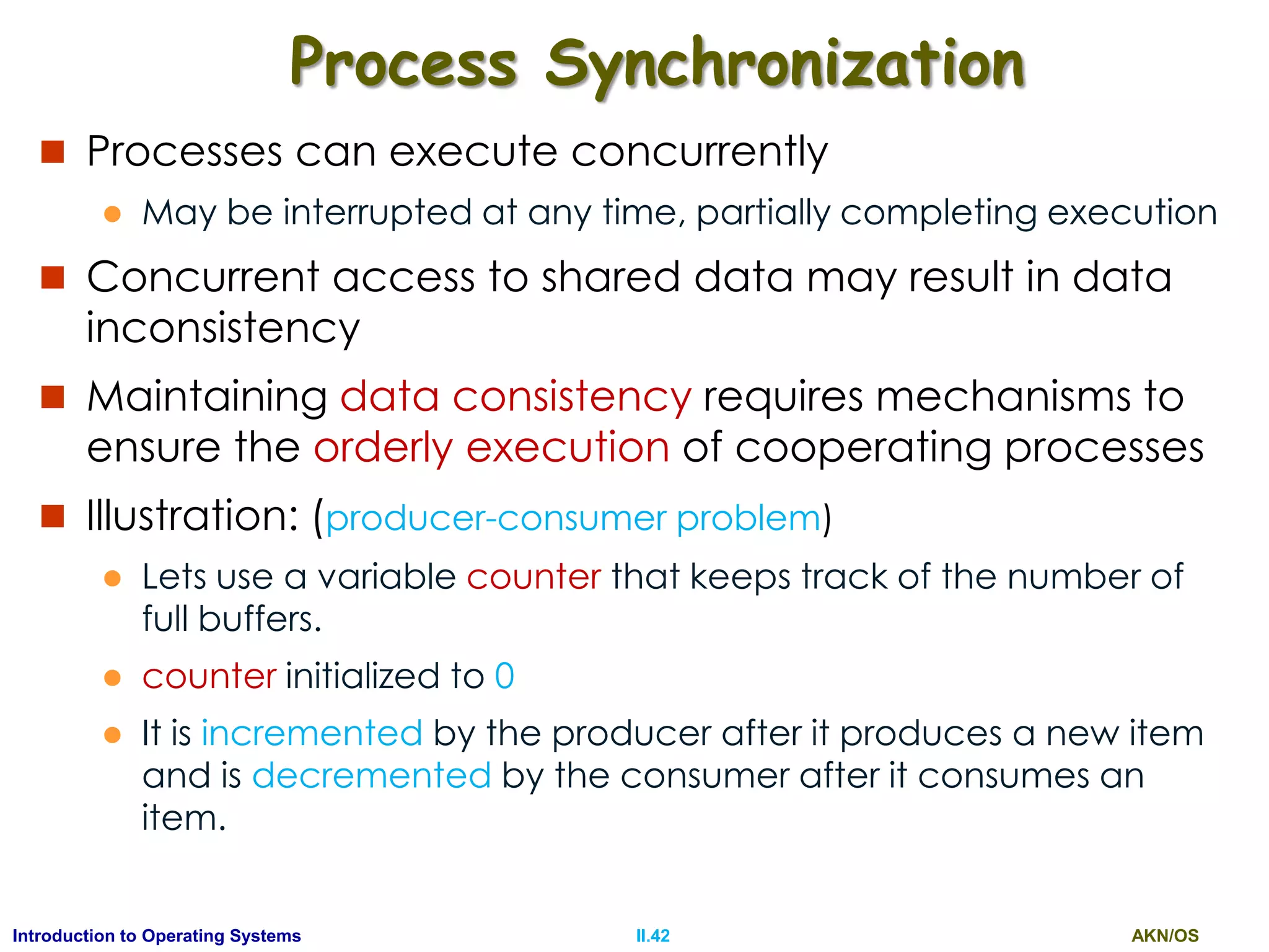 Operating Systems Part II-Process Scheduling, Synchronisation & Deadlock | PDF | Operating ...