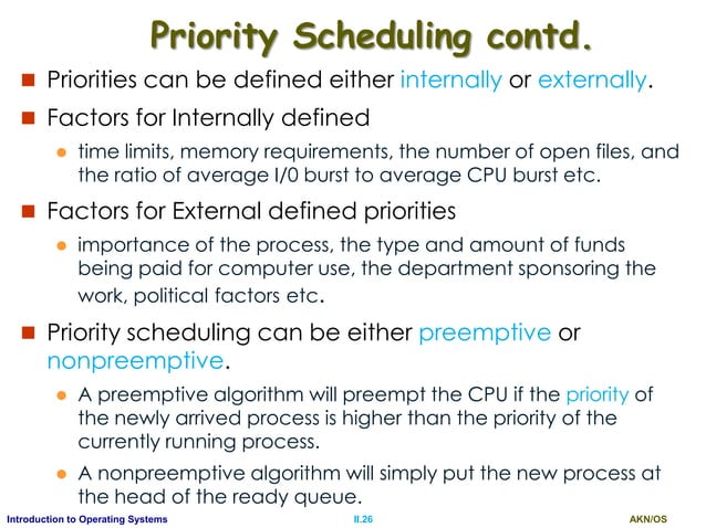 Operating Systems Part Ii Process Scheduling Synchronisation