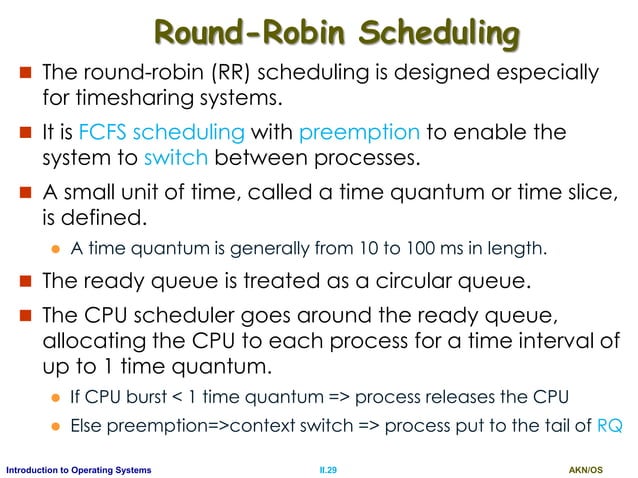 Operating Systems Part Ii Process Scheduling Synchronisation