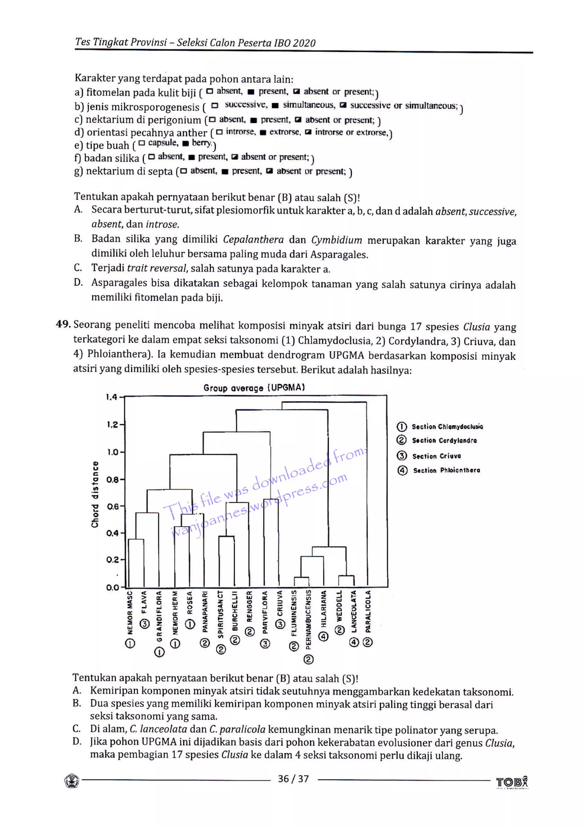 OSP Biologi 2019 - Soal.PDF