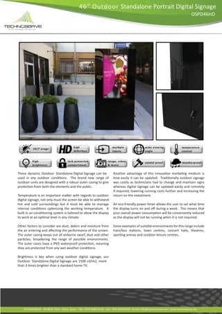 Outdoor Standalone Portrait Digital Signage | PDF | Outdoor Decorating ...
