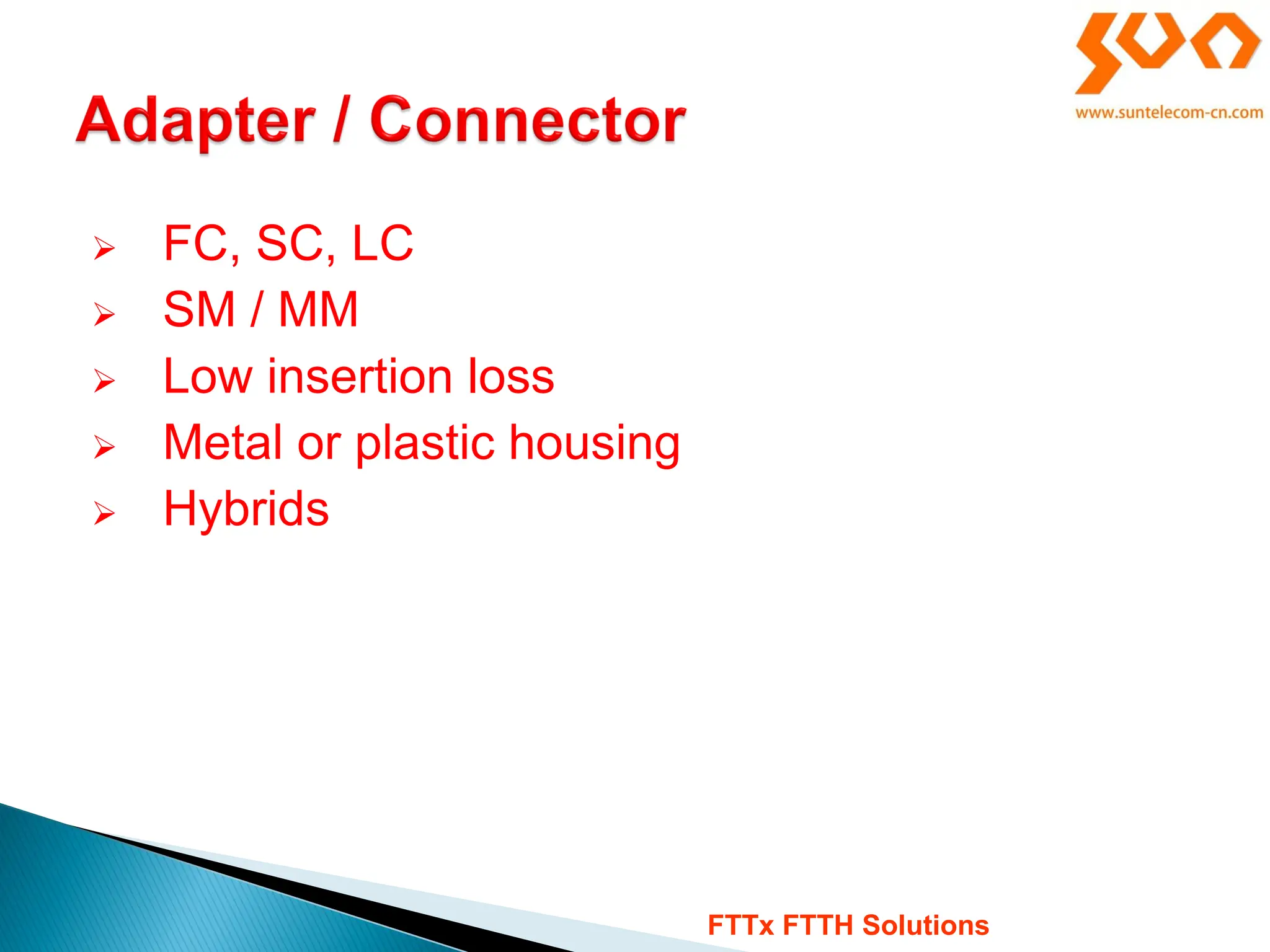 OSP (Outside Plant). FTTx FTTH Solutions | PDF