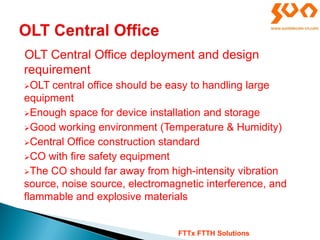 OSP (Outside Plant). FTTx FTTH Solutions | PDF