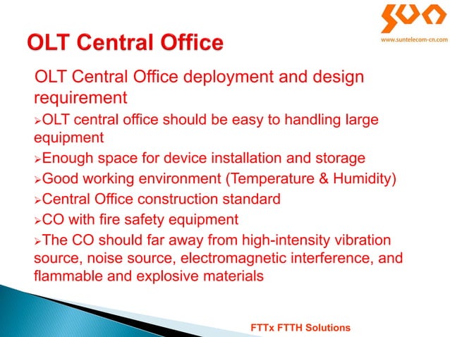 OSP (Outside Plant). FTTx FTTH Solutions | PDF