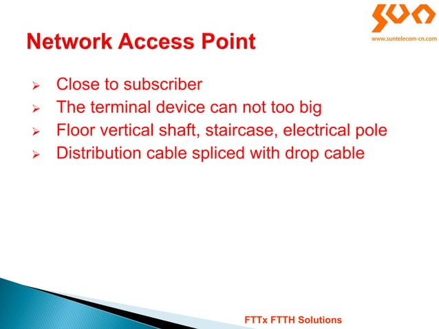 OSP (Outside Plant). FTTx FTTH Solutions | PDF