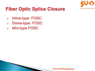 OSP (Outside Plant). FTTx FTTH Solutions | PDF