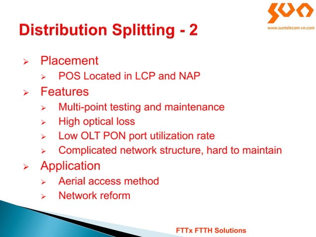OSP (Outside Plant). FTTx FTTH Solutions | PDF