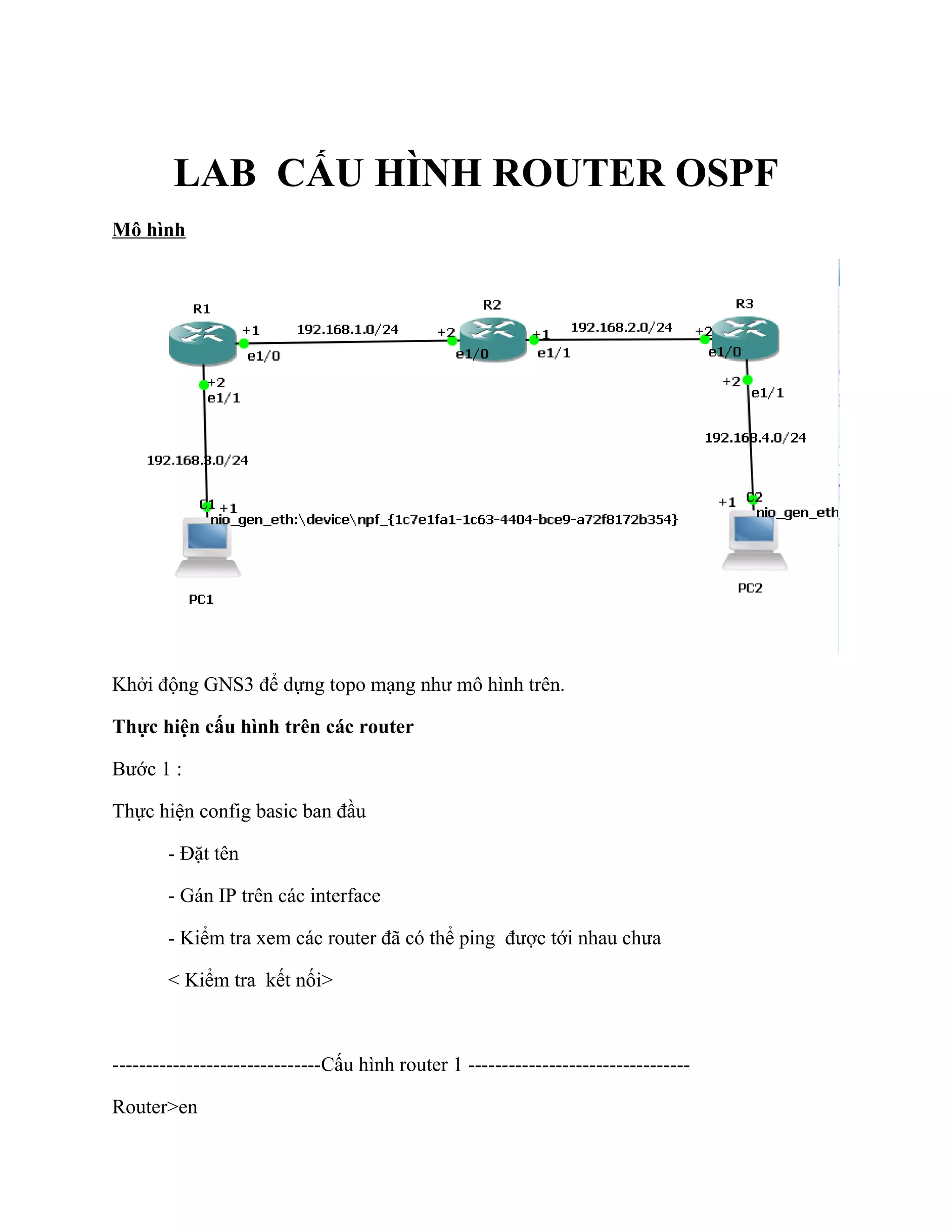 Lab hướng dẫn OSPF | DOC
