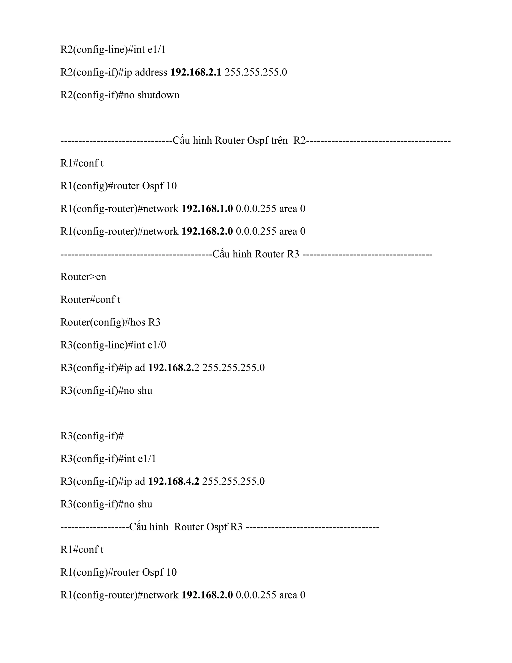 Lab hướng dẫn OSPF | PDF