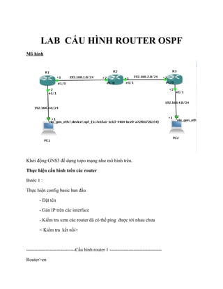 Lab hướng dẫn OSPF | PDF