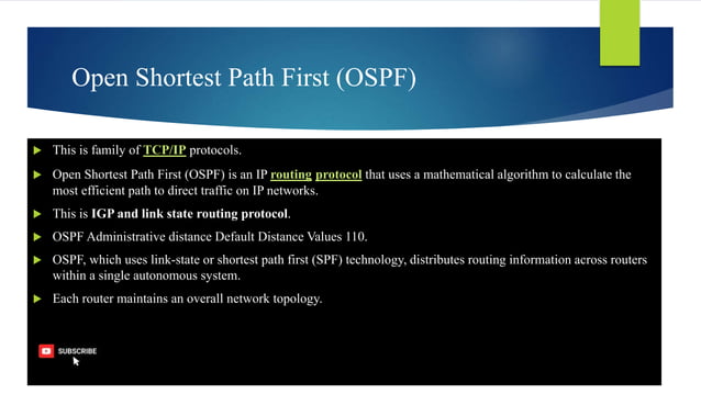 OSPF Open Shortest Path First protocol full details | PPTX