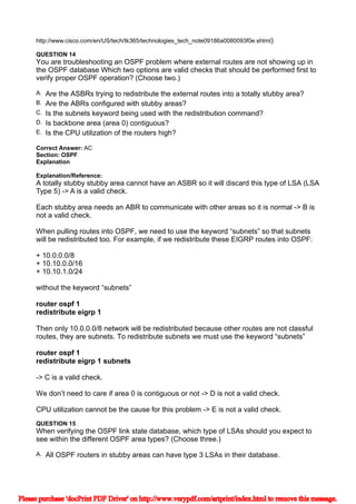 ospf ahmed tawfeek CCNA dump for Exam12 | PDF