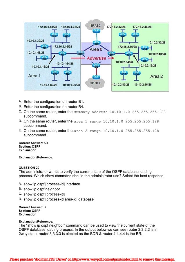 ospf ahmed tawfeek CCNA dump for Exam12 | PDF