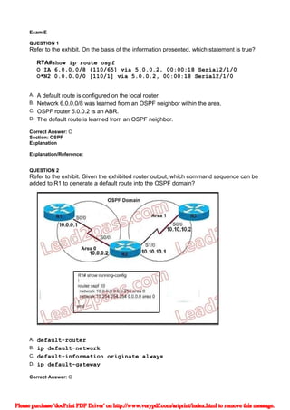 ospf ahmed tawfeek CCNA dump for Exam12 | PDF