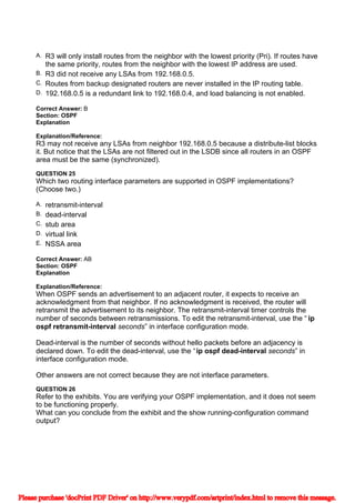 ospf ahmed tawfeek CCNA dump for Exam12 | PDF