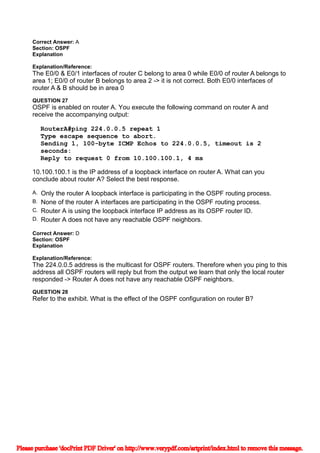 ospf ahmed tawfeek CCNA dump for Exam12 | PDF