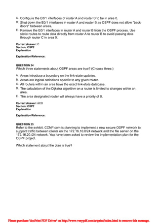 ospf ahmed tawfeek CCNA dump for Exam12 | PDF