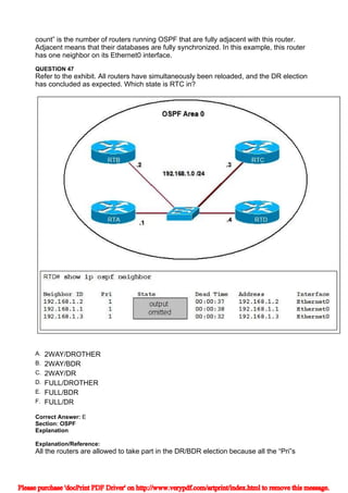 ospf ahmed tawfeek CCNA dump for Exam12 | PDF