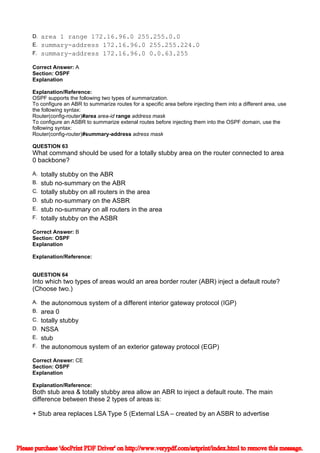 ospf ahmed tawfeek CCNA dump for Exam12 | PDF