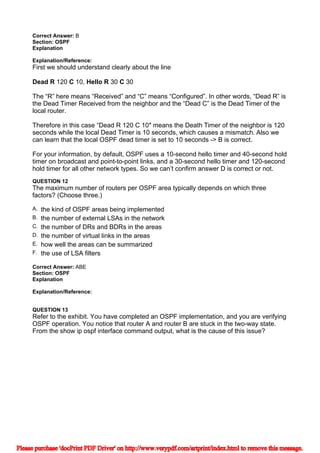ospf ahmed tawfeek CCNA dump for Exam12 | PDF