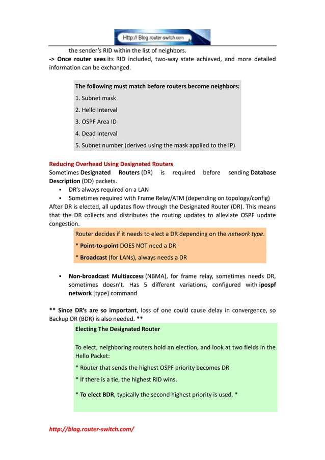 Ospf and eigrp concepts and configuration | PDF
