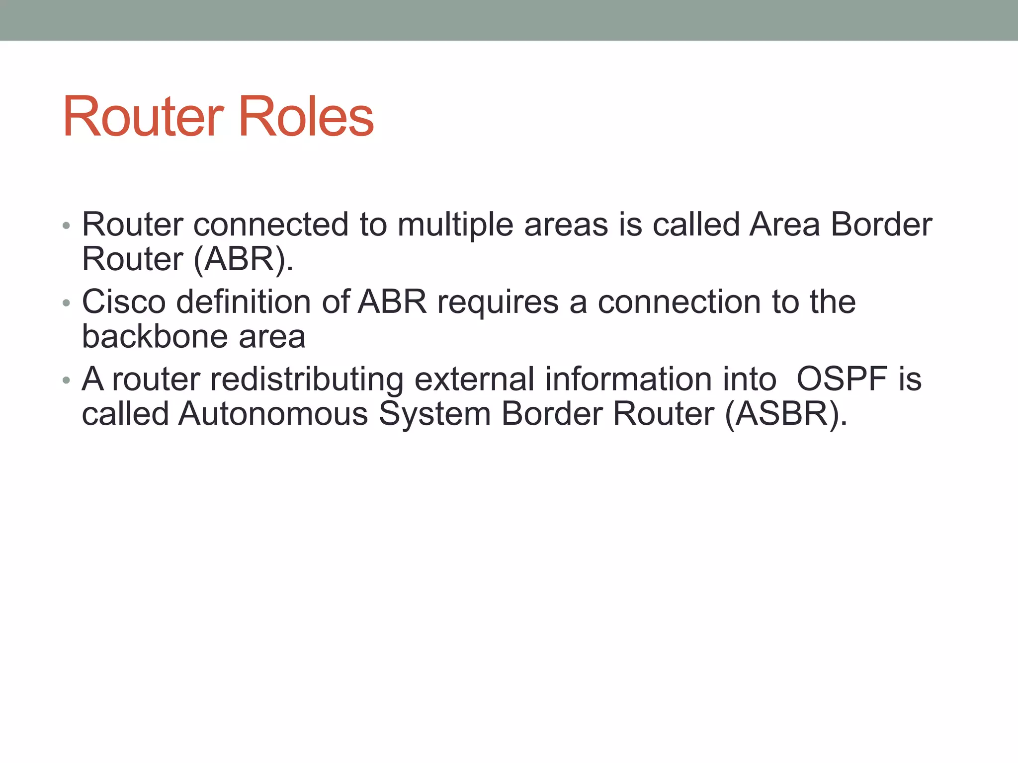 Ospf area types | PPTX