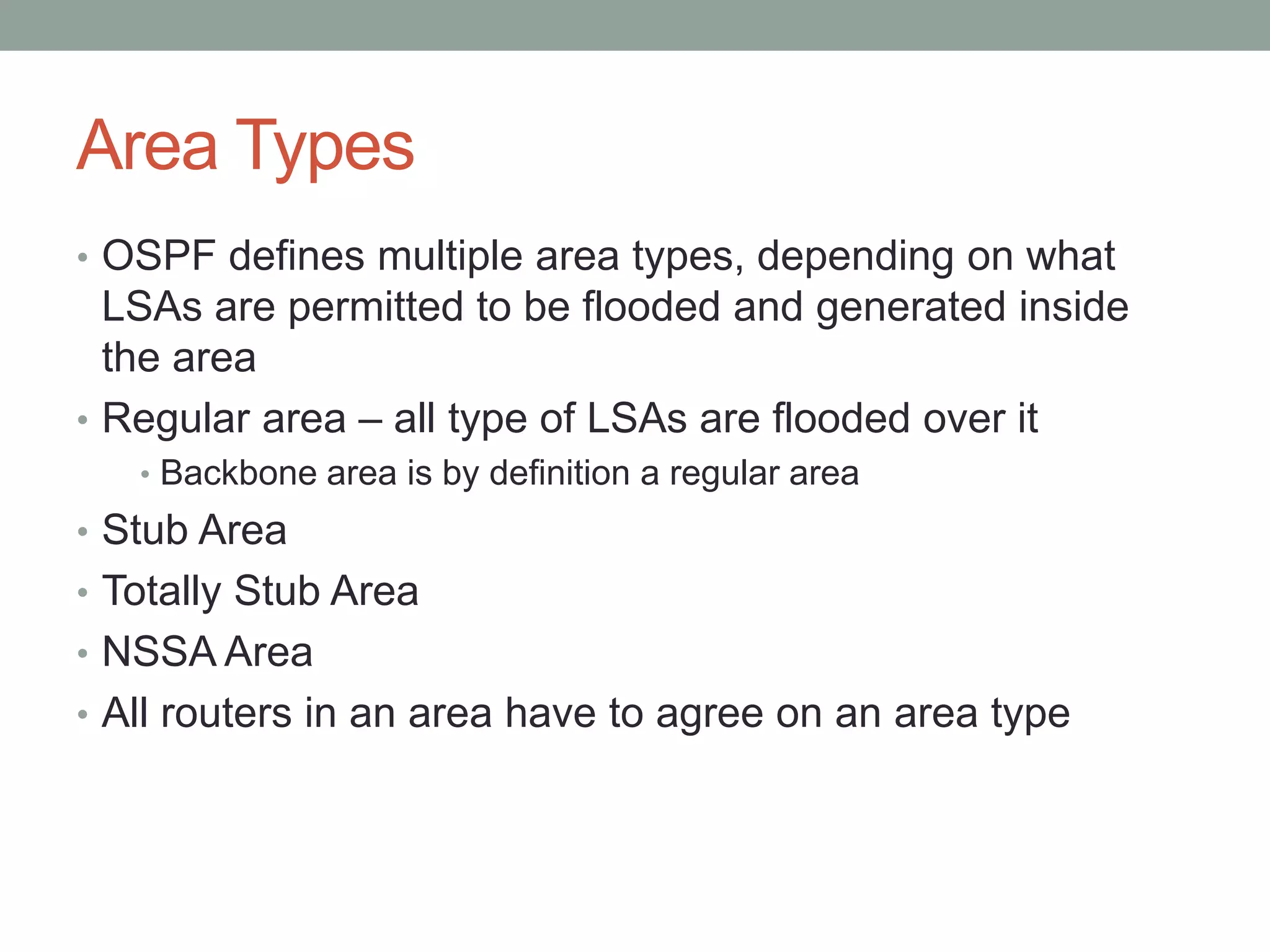 Ospf area types | PPTX