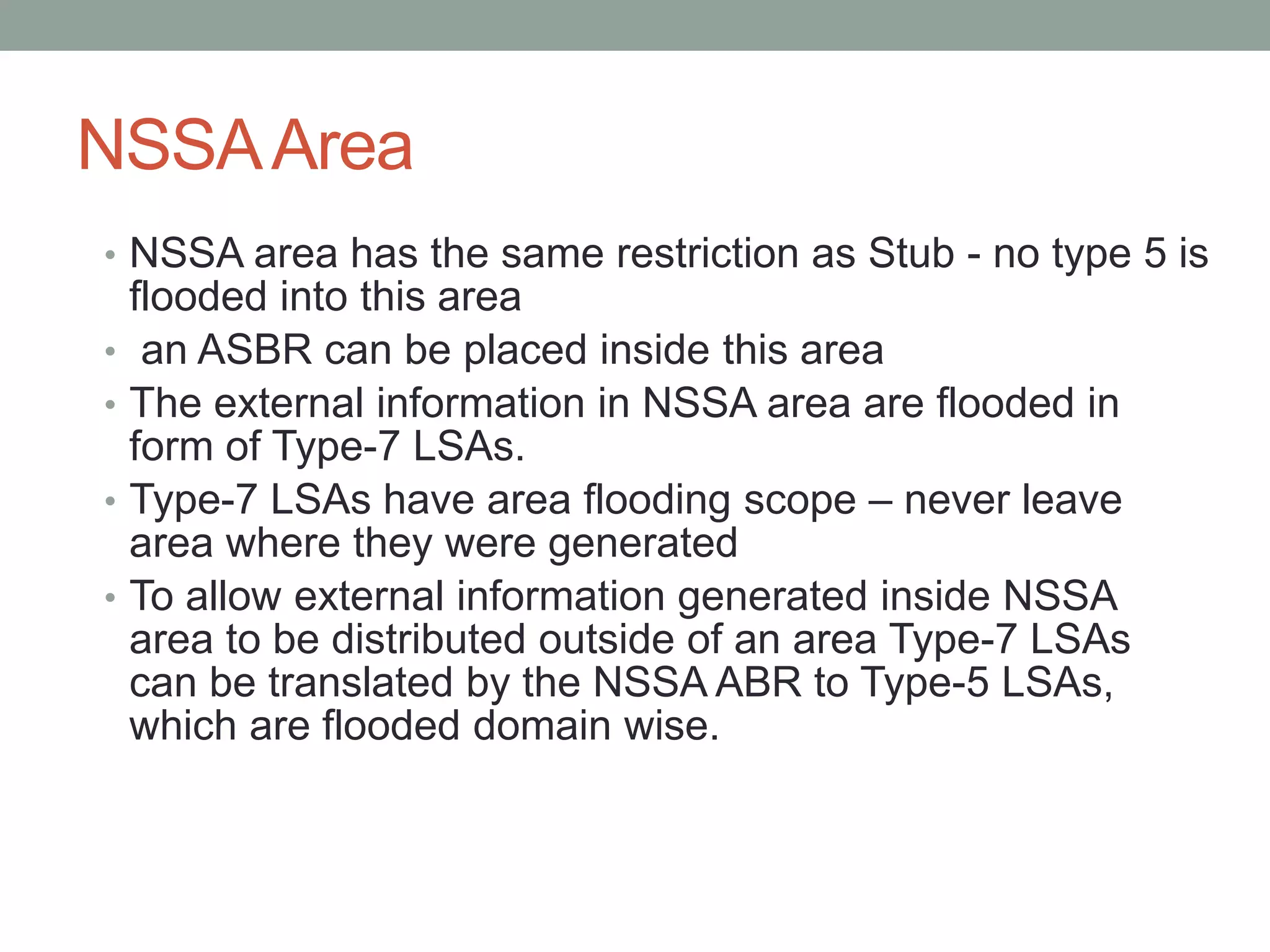 Ospf area types | PPTX
