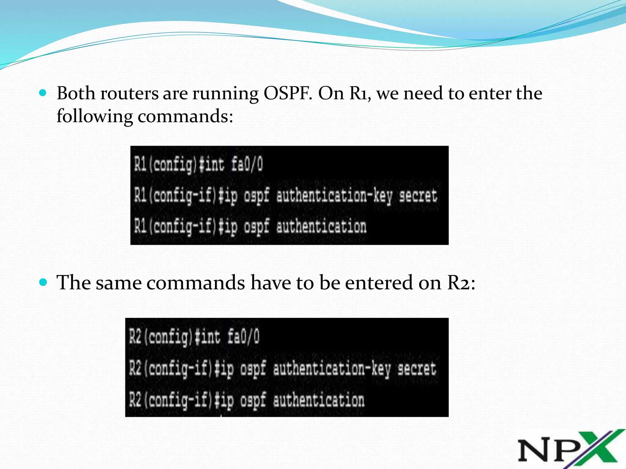 OSPF Authentication | PPT