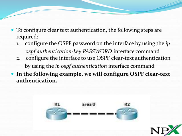 OSPF Authentication | PPT