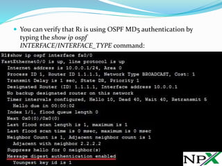 OSPF Authentication | PPT