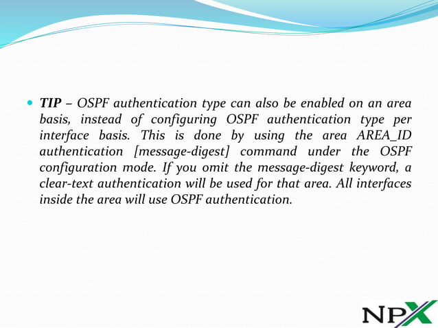 OSPF Authentication | PPT