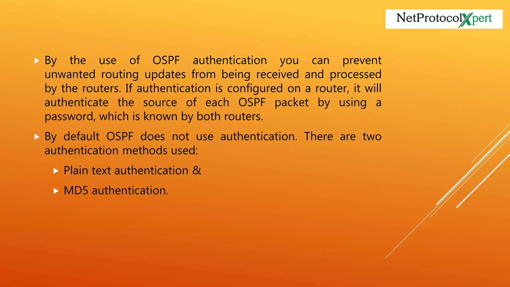 OSPF Authentication | PPTX