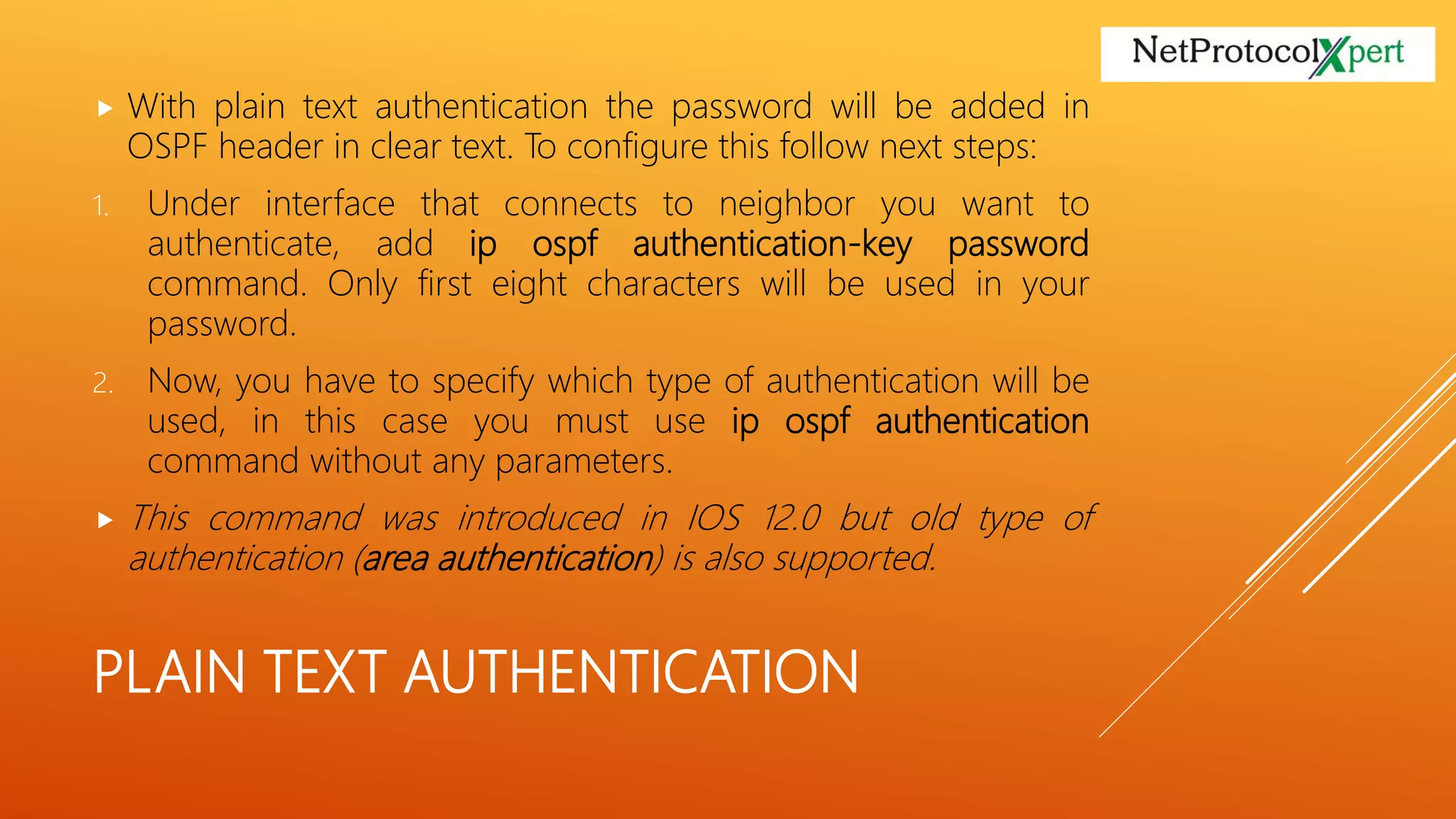 OSPF Authentication | PPTX