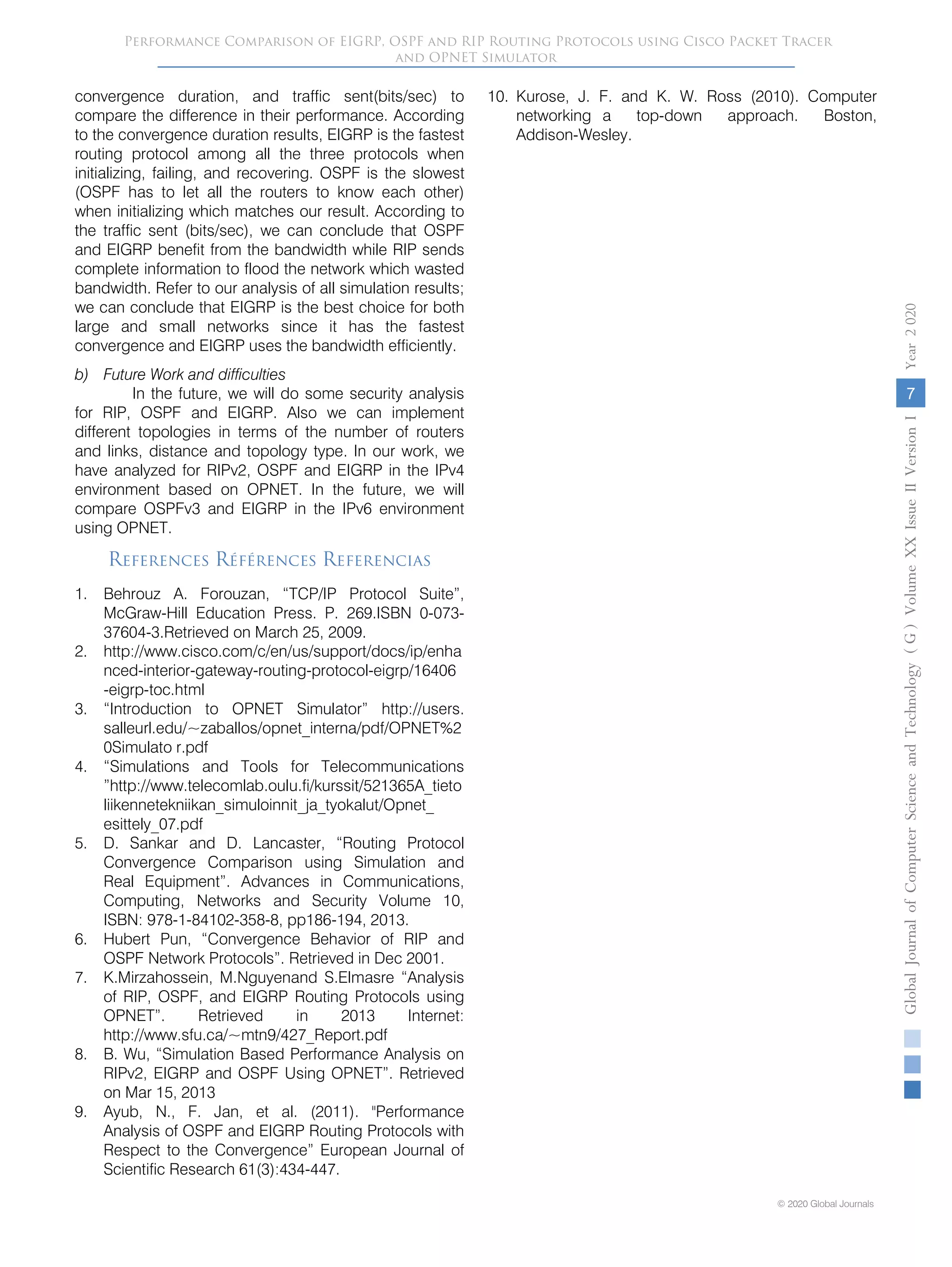 Ospf Eigrp And Rip Comparision Pdf