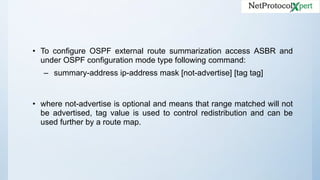 OSPF External Route Summarization | PPTX