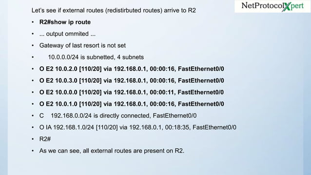 OSPF External Route Summarization | PPT