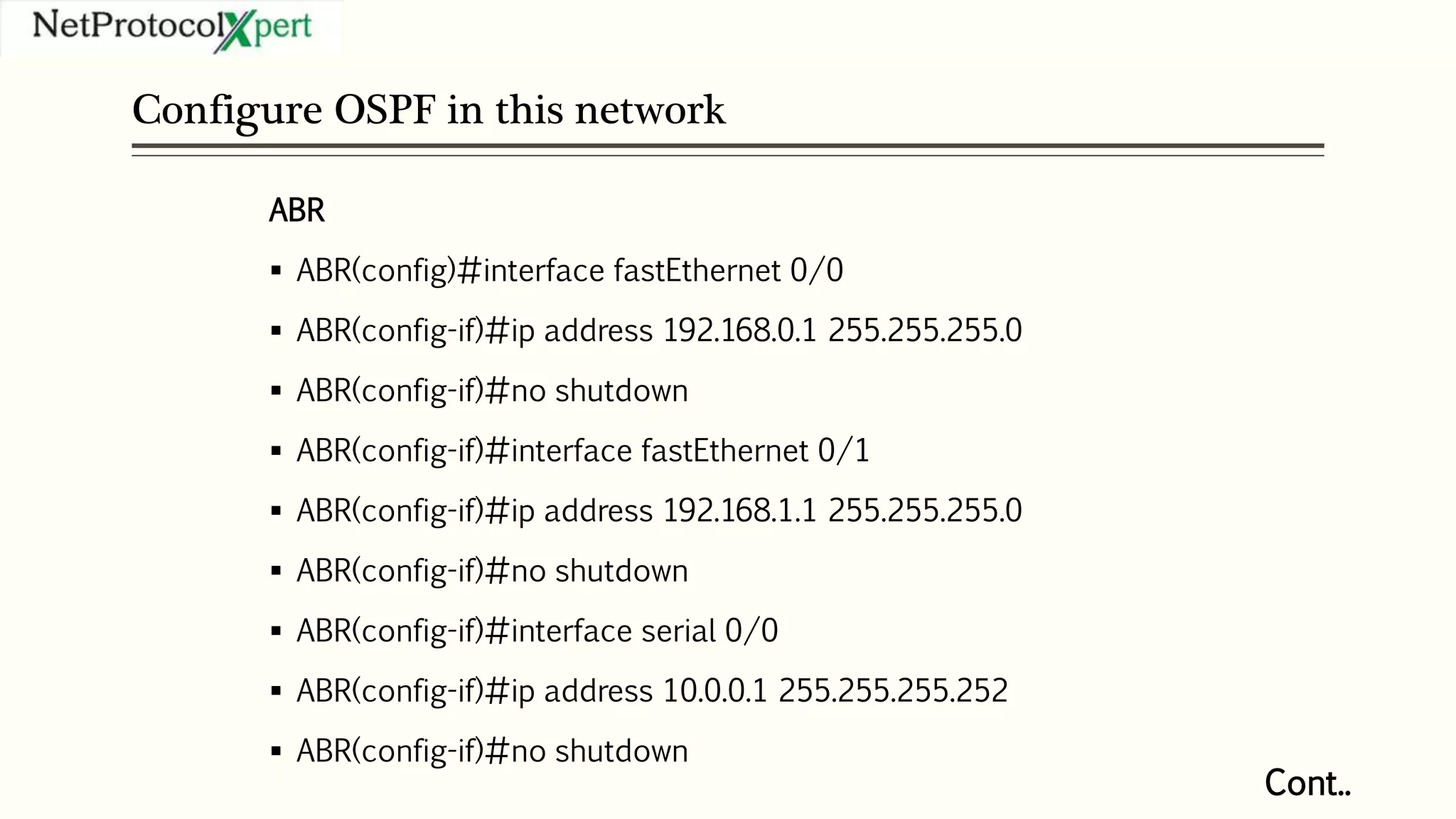 OSPF Internal Route Summarization | PPT