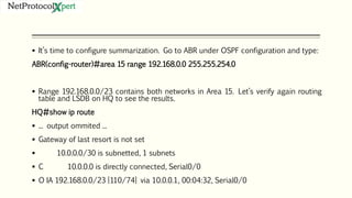 OSPF Internal Route Summarization | PPT