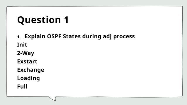 OSPF Interview Question and Answer - CCNA | PPT