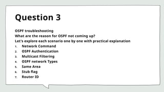 OSPF Interview Question and Answer - CCNA | PPT