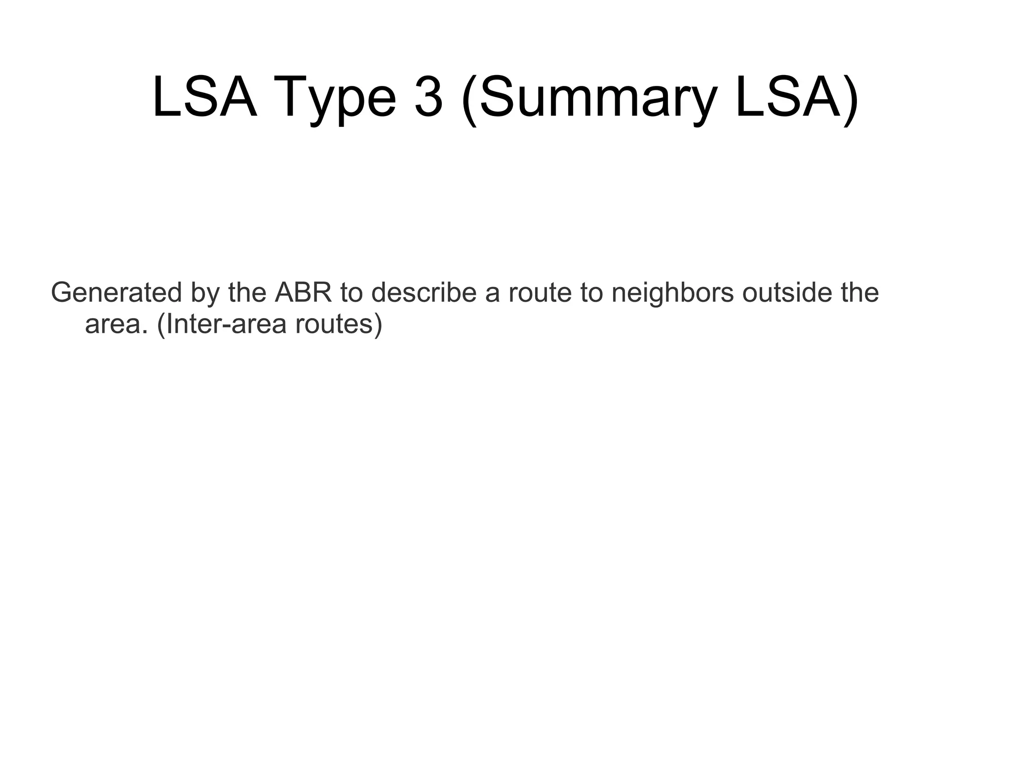 OSPF LSA Types Explained | PPT