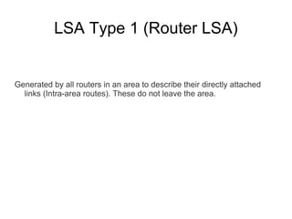 OSPF LSA Types Explained | PPT