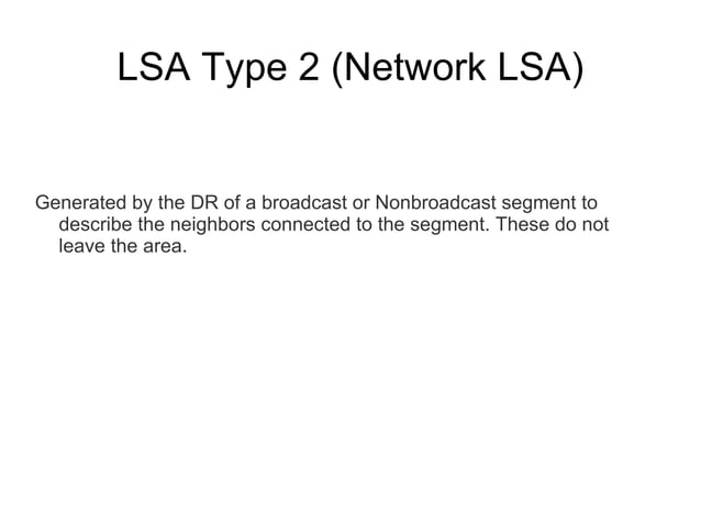 OSPF LSA Types Explained | PPT