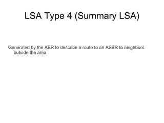 OSPF LSA Types Explained | PPT