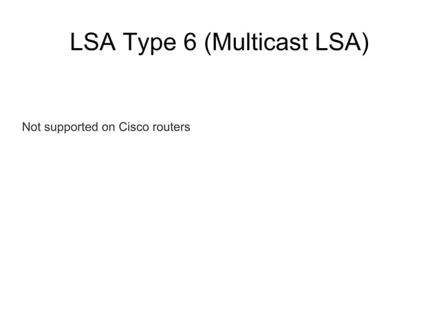 OSPF LSA Types Explained | PPT