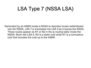 OSPF LSA Types Explained | PPT
